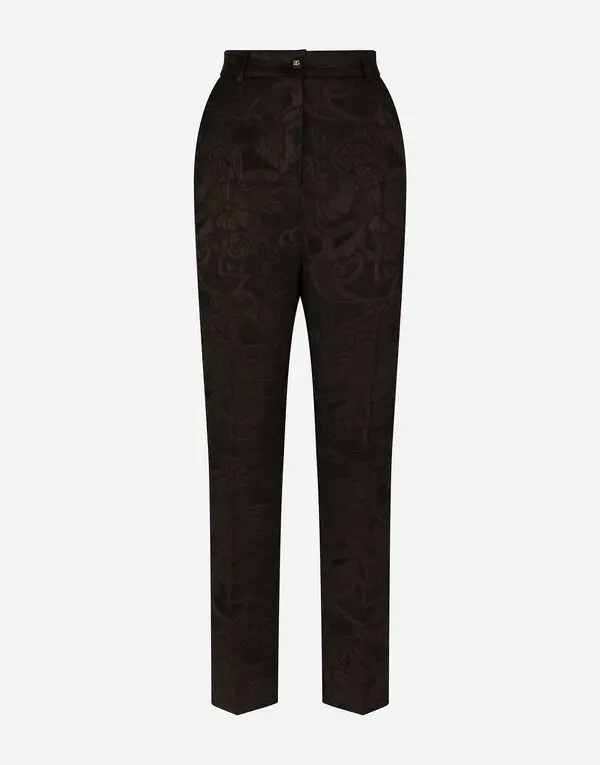 Dolce & Gabbana Floral Jacquard Tailored Trousers