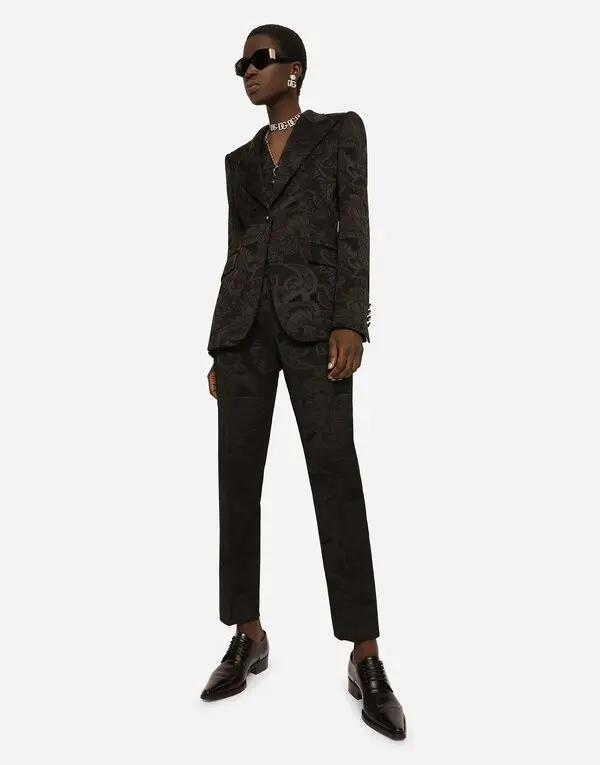 Dolce & Gabbana Floral Jacquard Tailored Trousers
