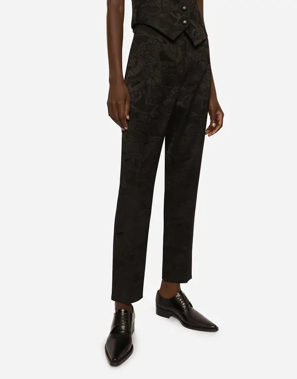 Dolce & Gabbana Floral Jacquard Tailored Trousers