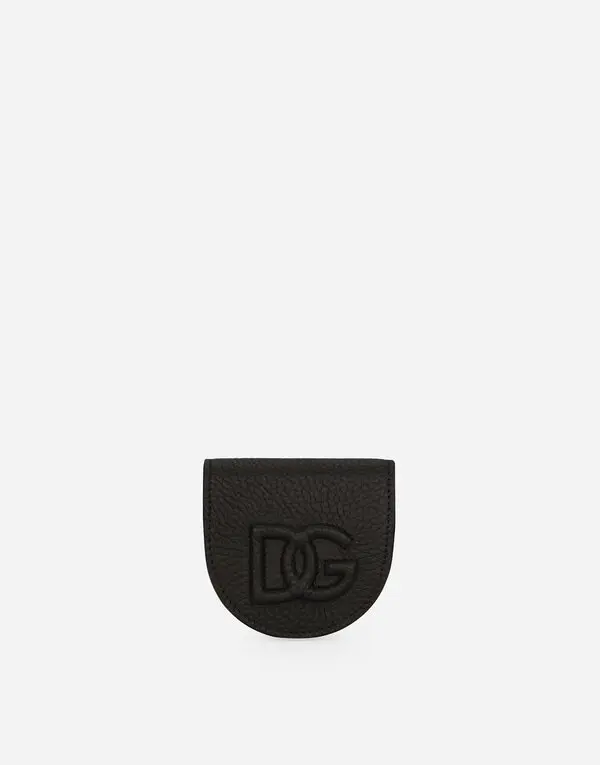 Dolce & Gabbana Deerskin-print Calfskin Coin Wallet Wallets And Small Leather Goods - Black