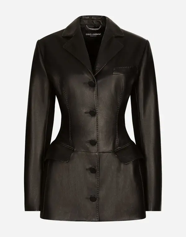 Dolce & Gabbana Calfskin Turlington Jacket Blazers