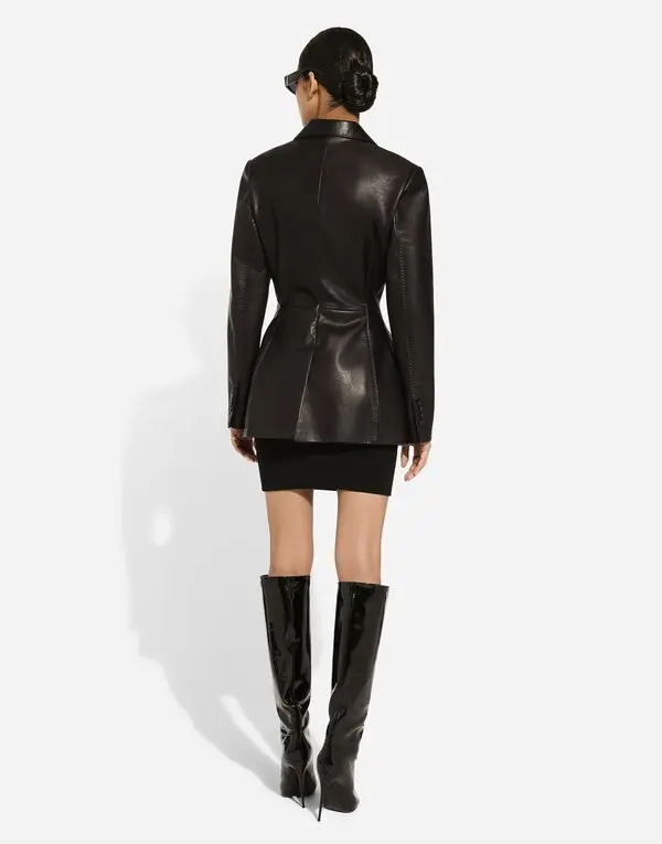 Dolce & Gabbana Calfskin Turlington Jacket Blazers