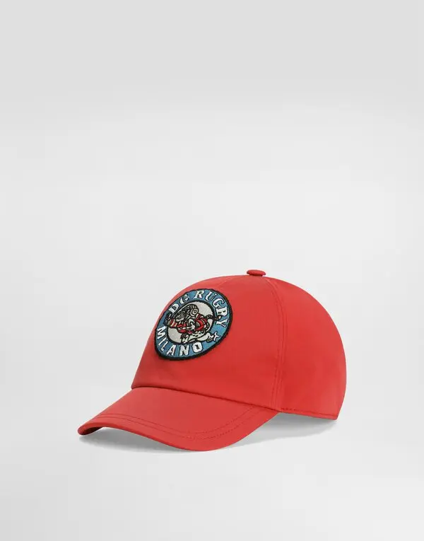 Dolce & Gabbana Drill Baseball Hat With Dg Rugby Patch Accessories Multi-colored