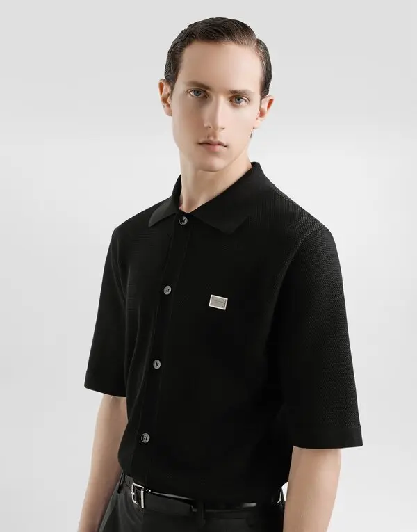 Dolce & Gabbana Cotton Shirt With Tag Sweaters And Cardigans - Black
