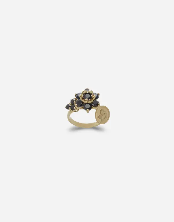 Dolce & Gabbana Sicily Ring 18-carat Yellow Gold And Black Sapphires Rings Gold - Gold/black