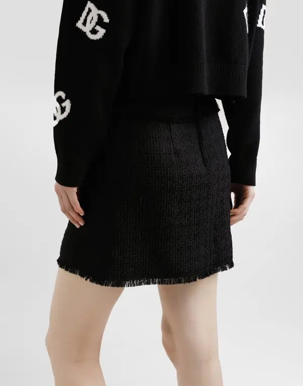 Dolce & Gabbana Raschel Tweed Miniskirt Skirts