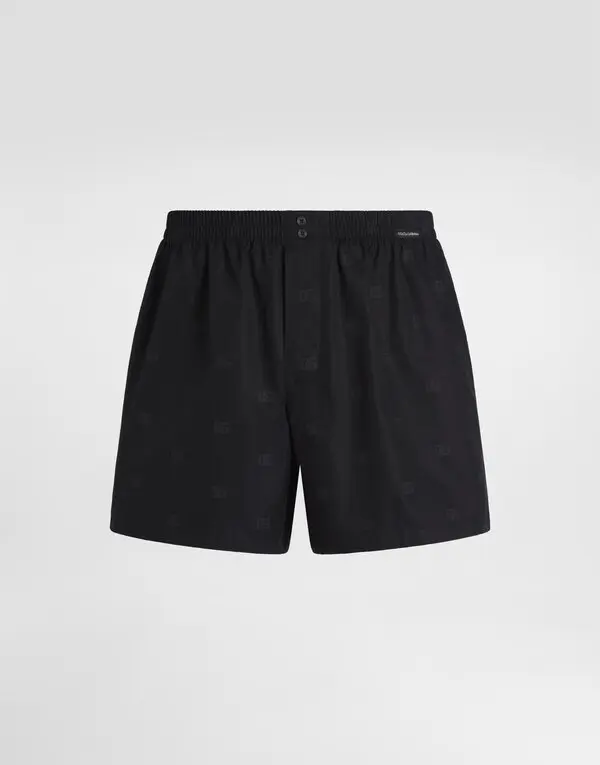 Dolce & Gabbana Logo-print Poplin Boxer Shorts - Multicolor
