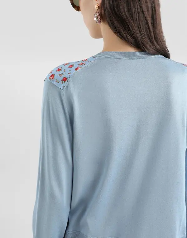 Dolce & Gabbana Rose-print Satin Cardigan