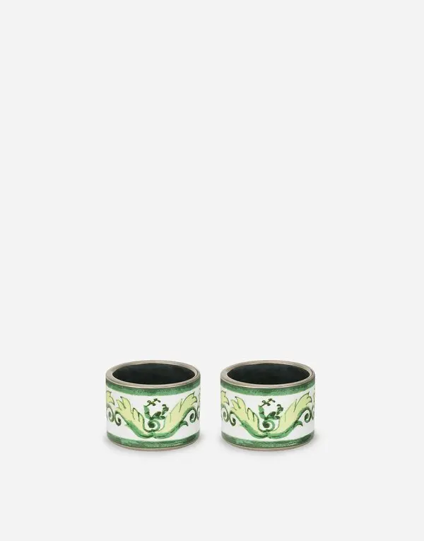 Dolce & Gabbana Porcelain Napkin Rings Set Of 2