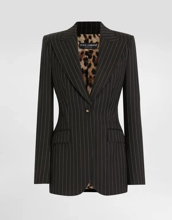 Dolce & Gabbana Single-breasted Pinstripe Wool Jacket Blazers Wool