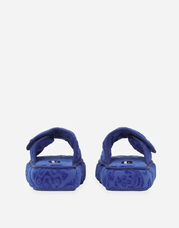 Dolce & Gabbana Terry Cotton Plateau Slippes Platform Slip-ons
