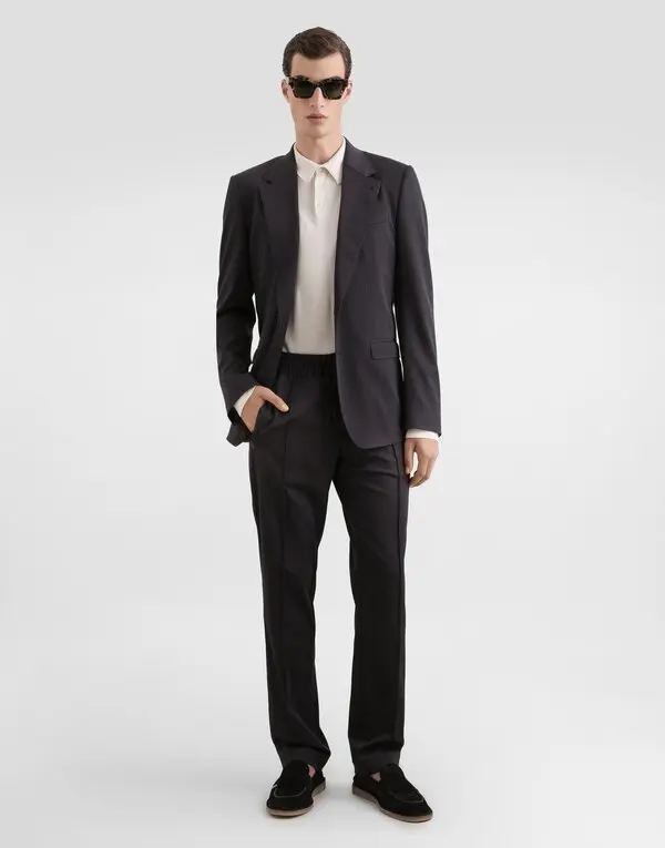 Dolce & Gabbana Single-breasted Taormina Wool Canvas Jacket Suits And Blazers - Grey