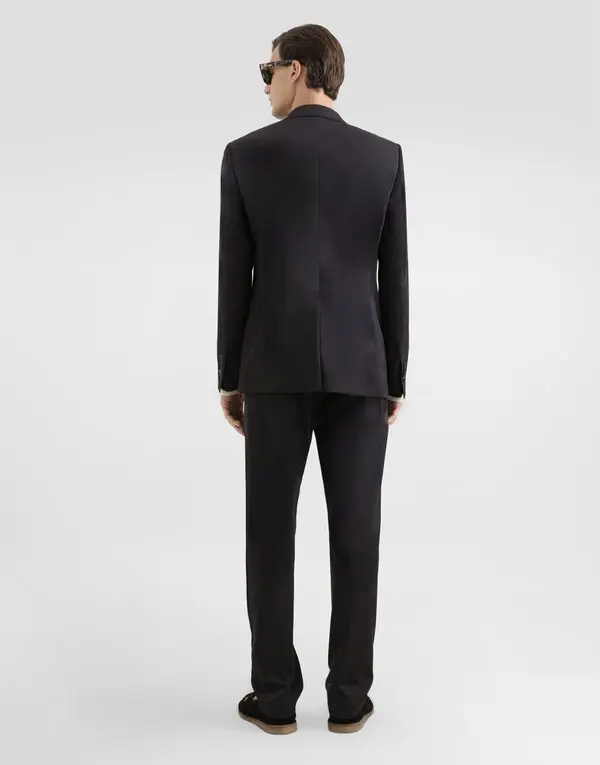 Dolce & Gabbana Single-breasted Taormina Wool Canvas Jacket Suits And Blazers - Grey