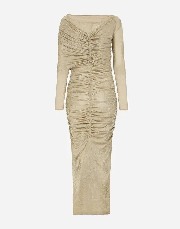 Dolce & Gabbana Lurex Mesh Calf-length Dress