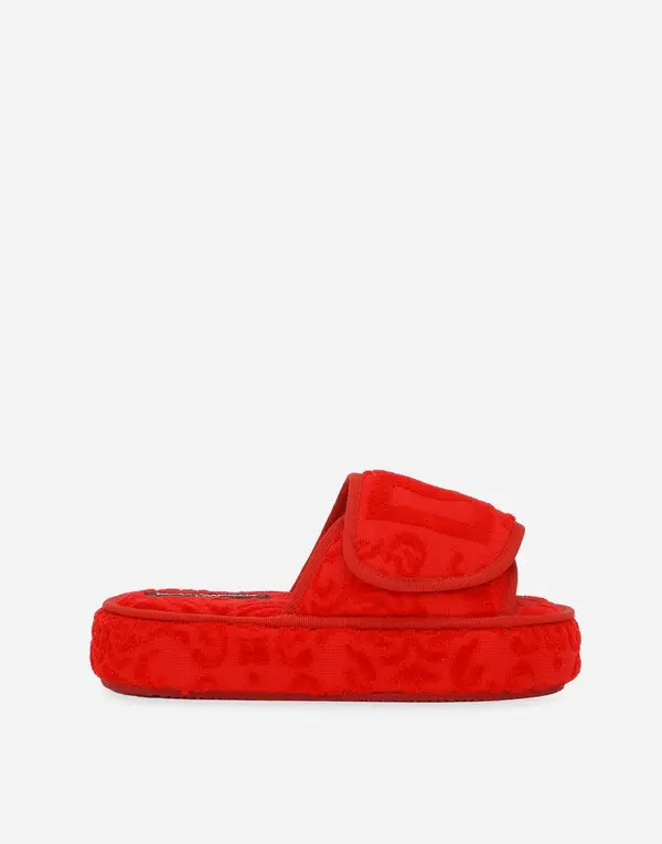 Dolce & Gabbana Terry Cotton Platform Slip-ons - Multicolor