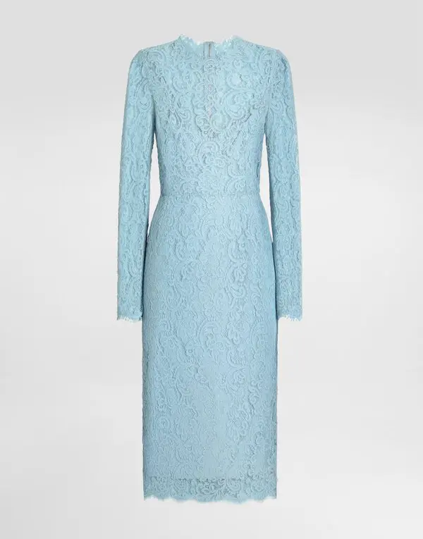 Dolce & Gabbana Cordonetto Lace Sheath Dress - Azure