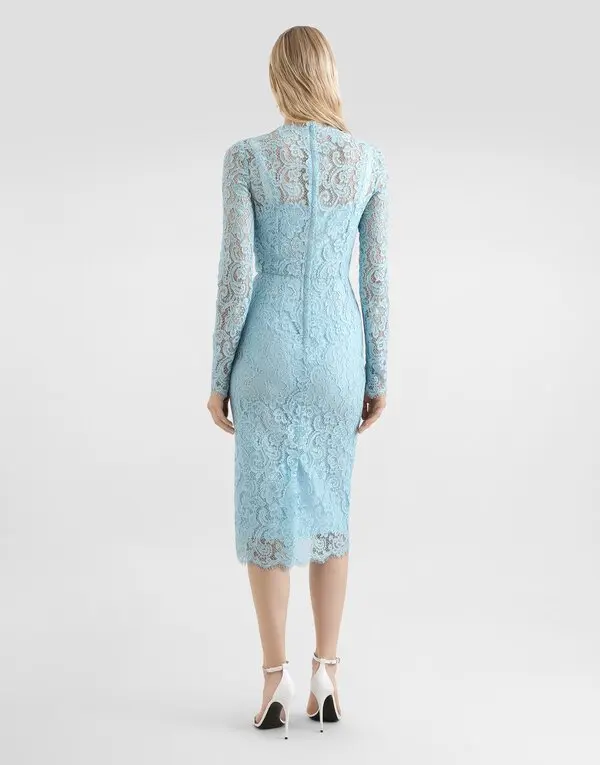 Dolce & Gabbana Cordonetto Lace Sheath Dress - Azure