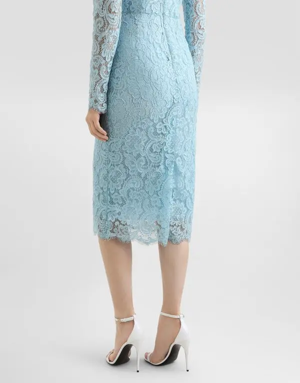 Dolce & Gabbana Cordonetto Lace Sheath Dress - Azure