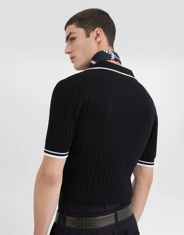 Dolce & Gabbana Cotton Polo Shirt Sweaters And Cardigans White