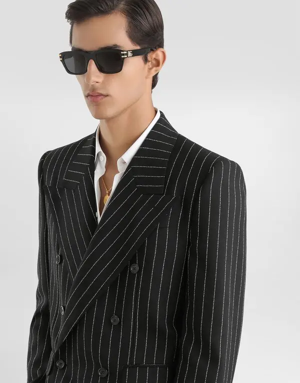 Dolce & Gabbana Double-breasted Sicilia Pinstriped Wool Jacket Suits And Blazers