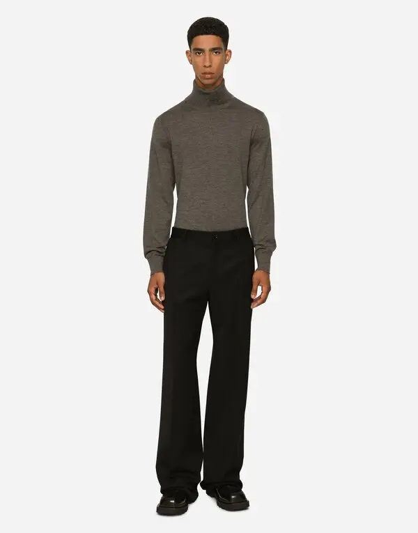 Dolce & Gabbana Extra-fine Cashmere Turtleneck Sweater - Grey