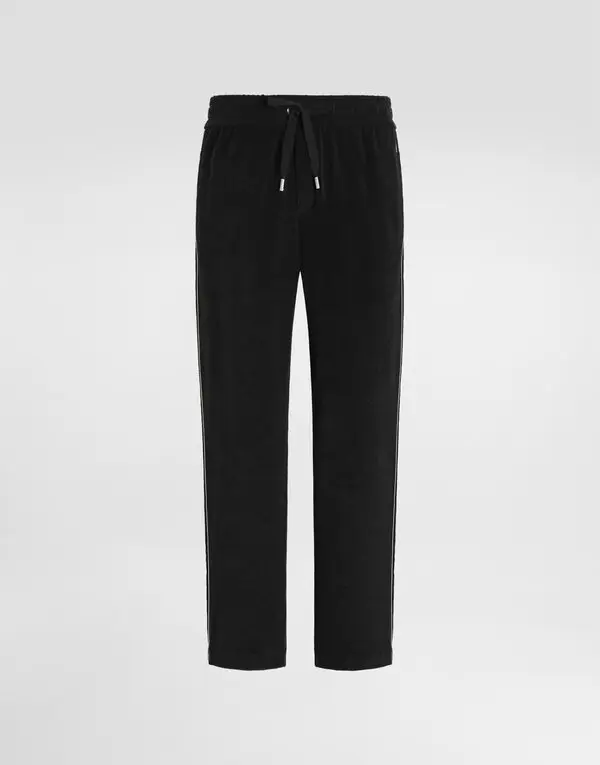 Dolce & Gabbana Cotton Terry Trousers Pants And Shorts - Black