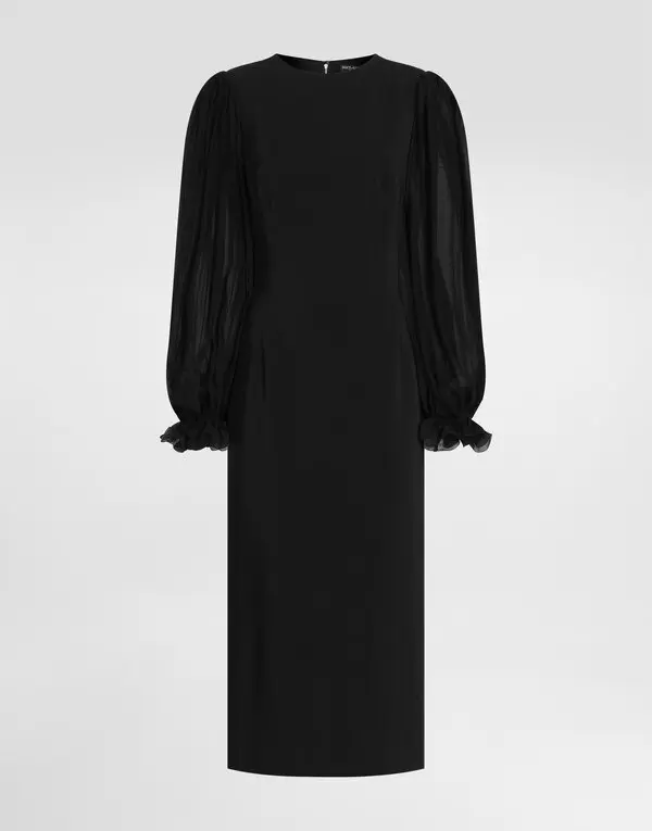 Dolce & Gabbana Structured Cady Dress Dresses Viscose - Black