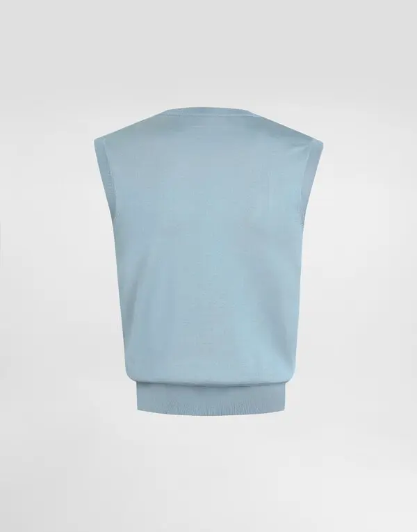 Dolce & Gabbana Silk Tank Top Sweaters And Cardigans