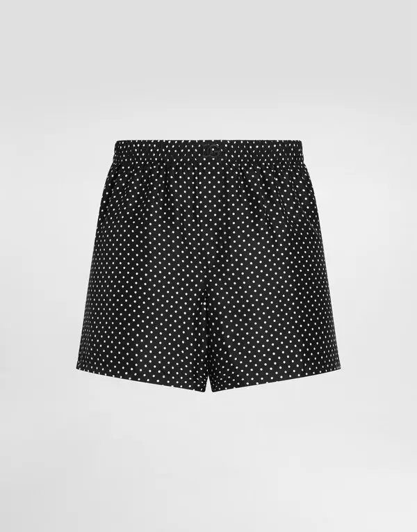 Dolce & Gabbana Polka Dot-print Silk Twill Boxer Shorts - Multicolor