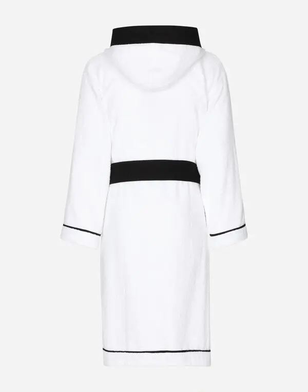 Dolce & Gabbana Terry Cotton Bathrobe Belted Bathrobes