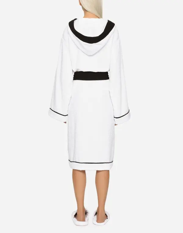Dolce & Gabbana Terry Cotton Bathrobe Belted Bathrobes
