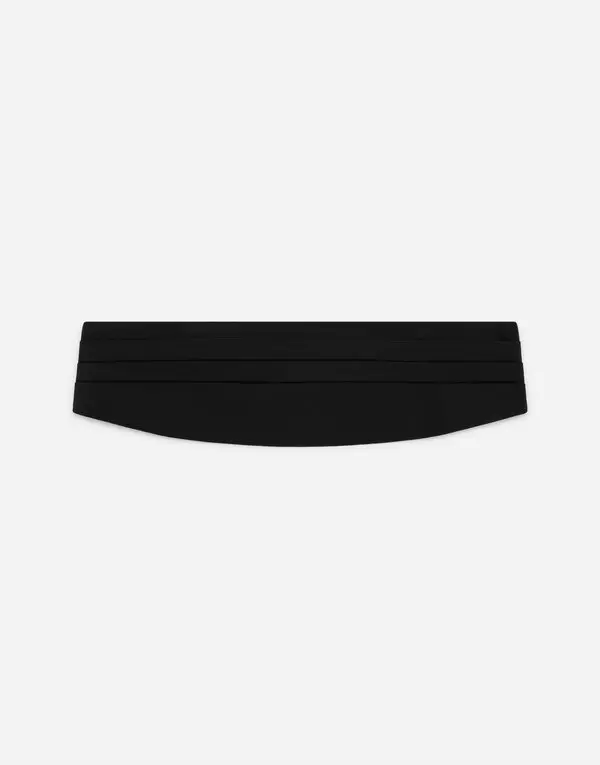 Dolce & Gabbana Silk Satin Cummerbund Ties And Pocket Squares Silk - Black