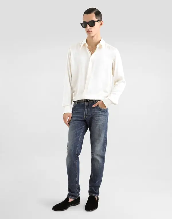 Dolce & Gabbana Pantalone Denim Multi-colored Cotton