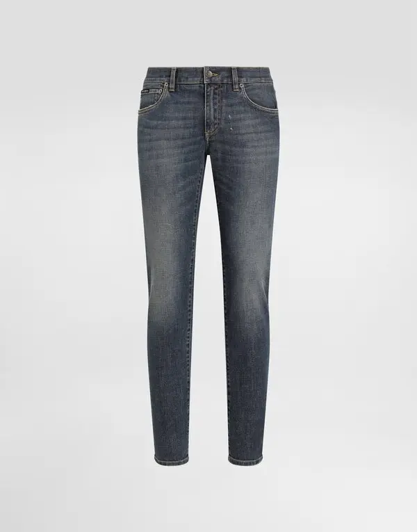 Dolce & Gabbana Skinny Fit Stretch Denim Jeans - Multicolor