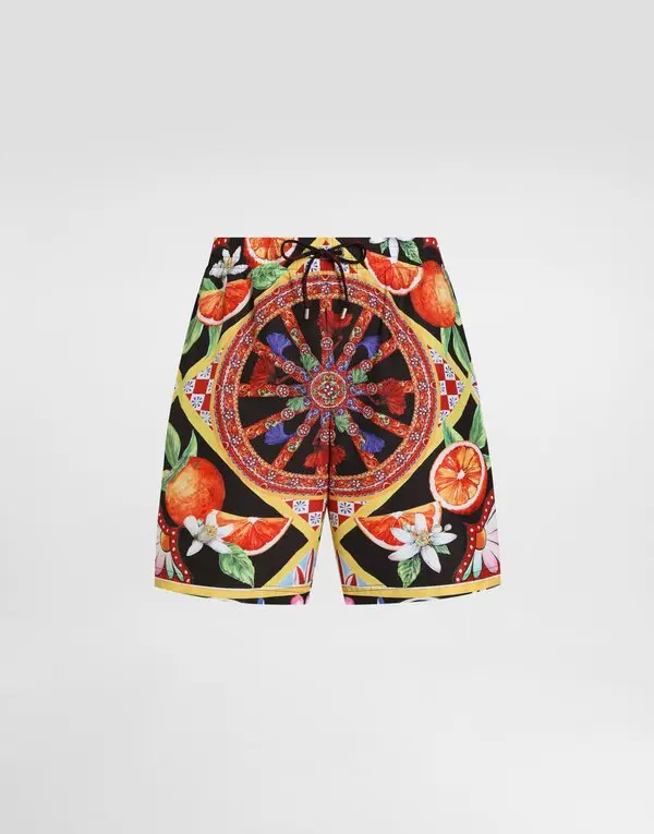 Dolce & Gabbana Carretto-print Swim Boxer Shorts Beachwear - Multicolor