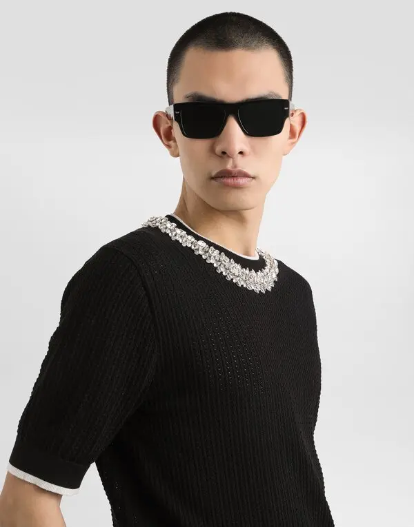 Dolce & Gabbana Cotton Crewneck Pullover Sweaters And Cardigans - Black