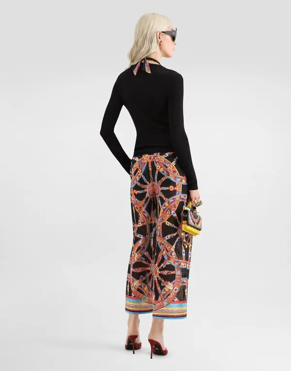 Dolce & Gabbana Ribbed Viscose Knit Cardigan Sweaters And Cardigans