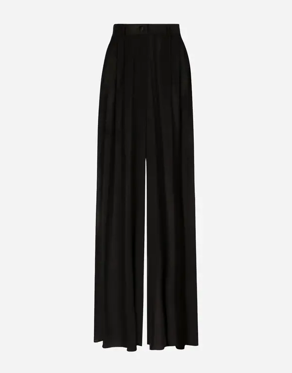 Dolce & Gabbana Silk Chiffon Wide-leg Pants Pants And Shorts Silk