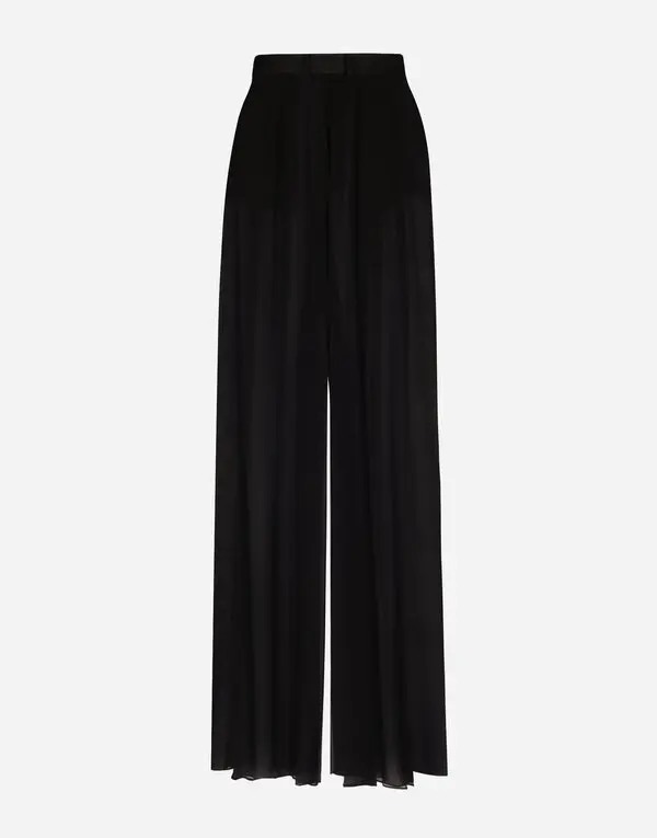 Dolce & Gabbana Silk Chiffon Wide-leg Pants Pants And Shorts Silk