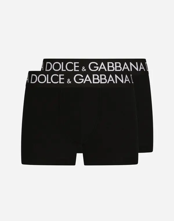 Dolce & Gabbana Regular Boxer 2-pack Underwear And Loungewear Cotton - Black