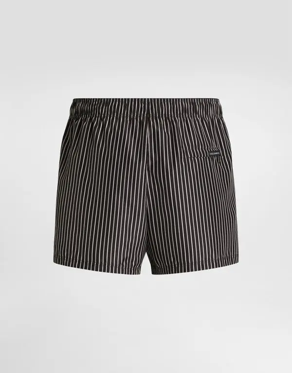 Dolce & Gabbana Stripe-print Swim Boxers With Clutch Bag