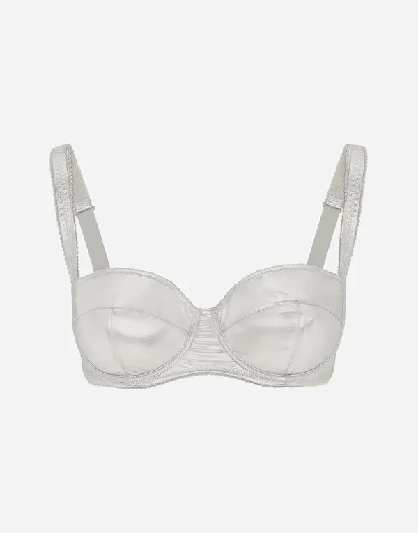 Dolce & Gabbana Foiled Jersey Balconette Bra Underwear Jersey - Silver