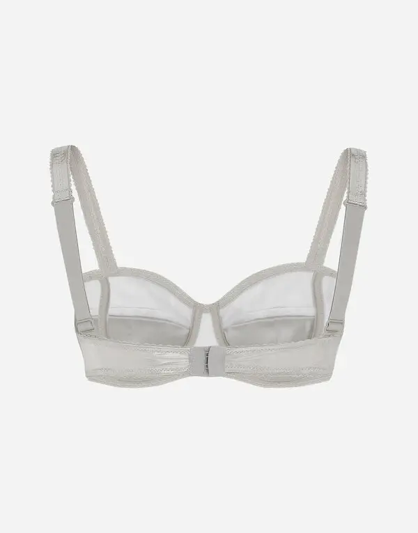 Dolce & Gabbana Foiled Jersey Balconette Bra Underwear Jersey - Silver