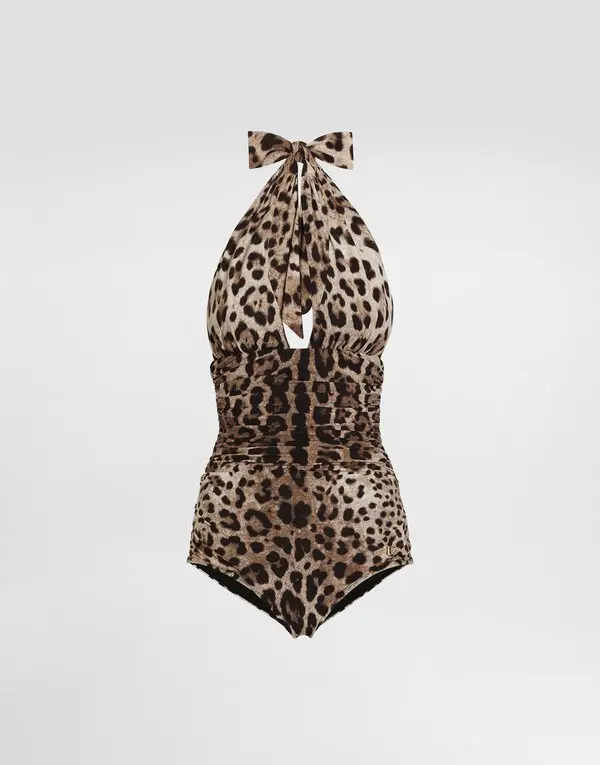 Dolce & Gabbana Intero Scollato Swimwear Animal Print Jersey - Multicolor