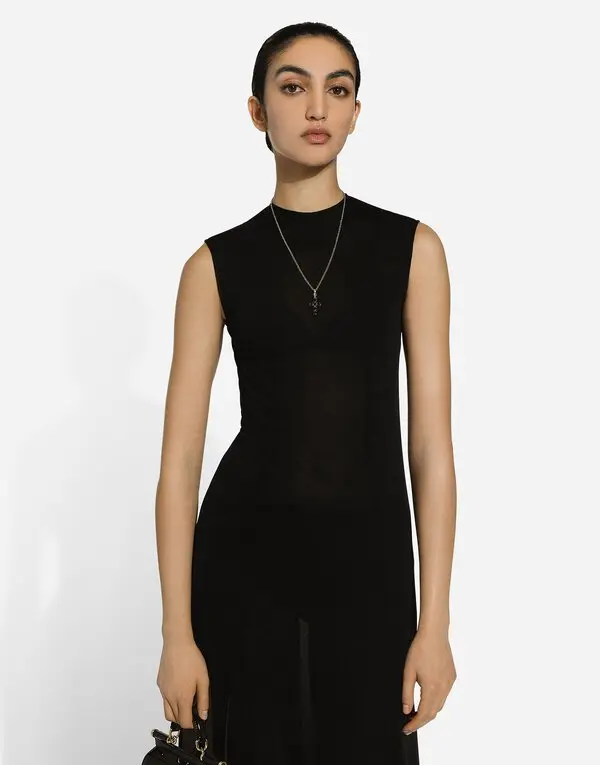 Dolce & Gabbana Light Viscose Jersey Calf-length Dress