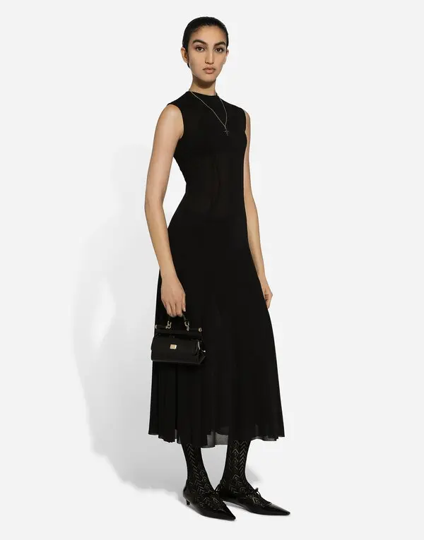Dolce & Gabbana Light Viscose Jersey Calf-length Dress