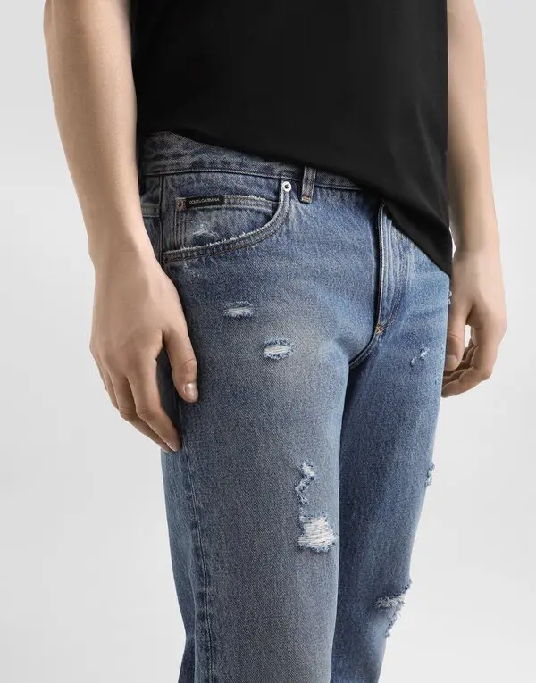 Dolce & Gabbana Regular Cotton Jeans Denim Multi-colored