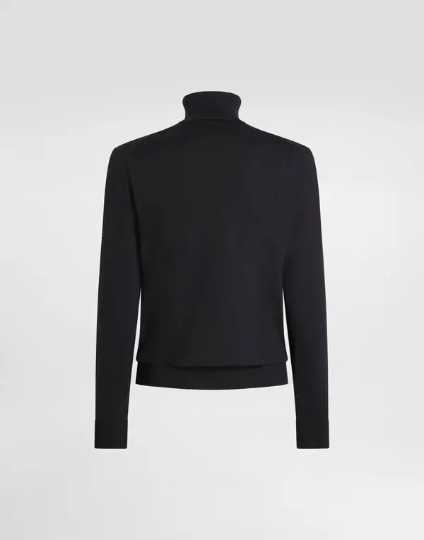 Dolce & Gabbana Wool Turtle-neck Sweater With Branded Tag Sweaters And Cardigans Wool