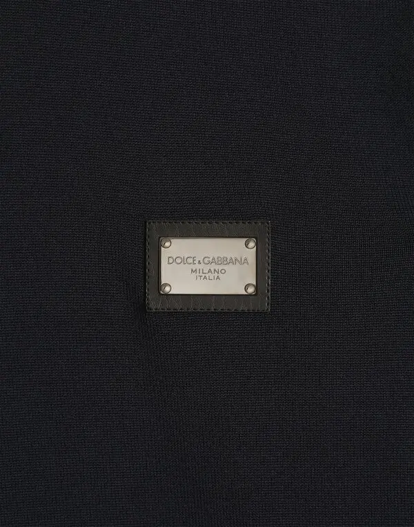 Dolce & Gabbana Wool Turtle-neck Sweater With Branded Tag Sweaters And Cardigans Wool