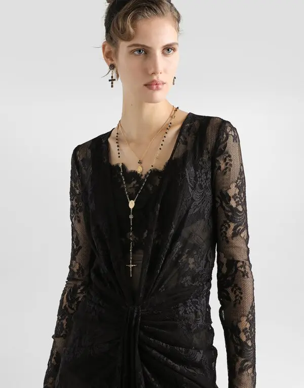 Dolce & Gabbana Floral Lace Dress
